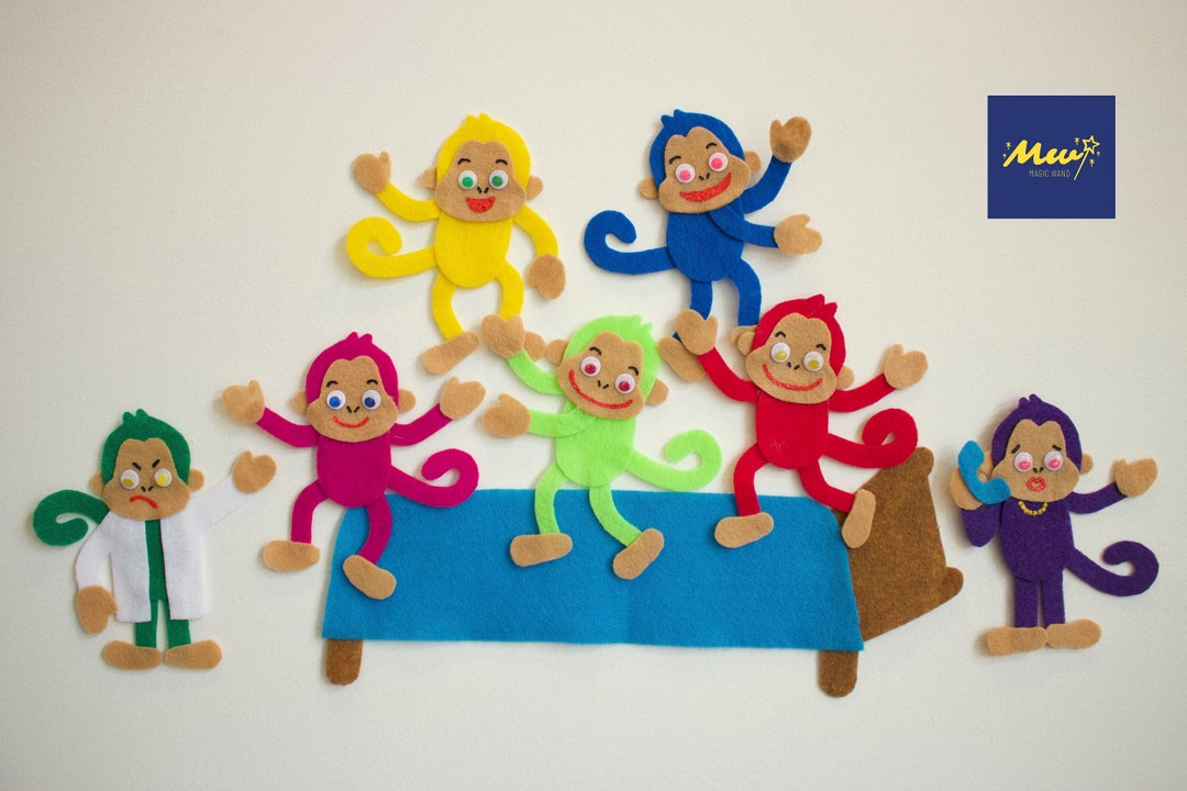 5 Little Monkeys Jumping on the Bed - Etsy
