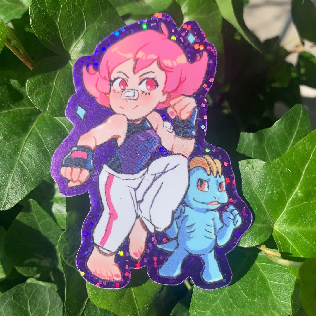 Maylene Pokemon Gym Leader Holo Glitter Sticker - Etsy