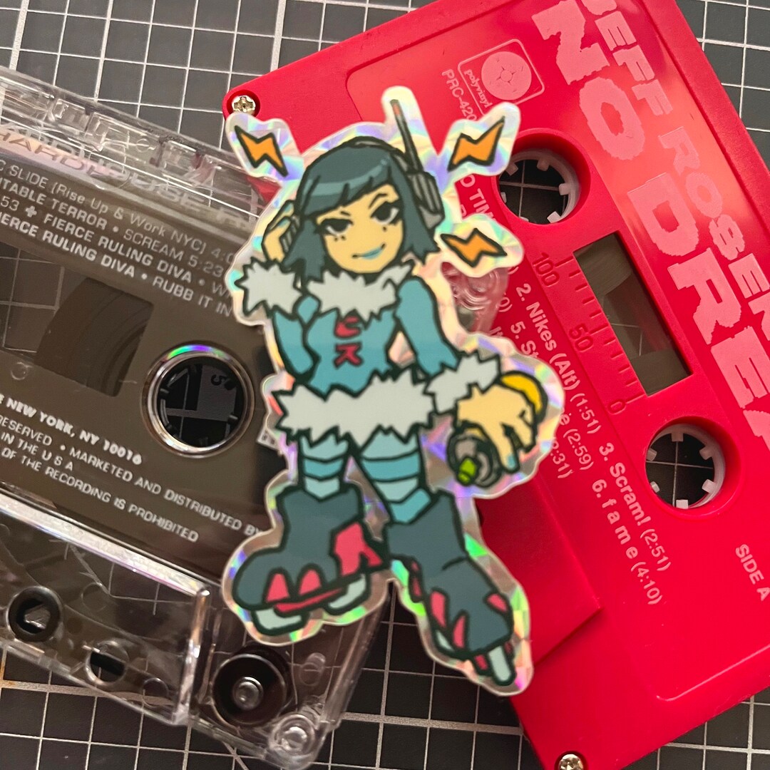 Mew Jet Set Radio Holographic Sticker - Etsy