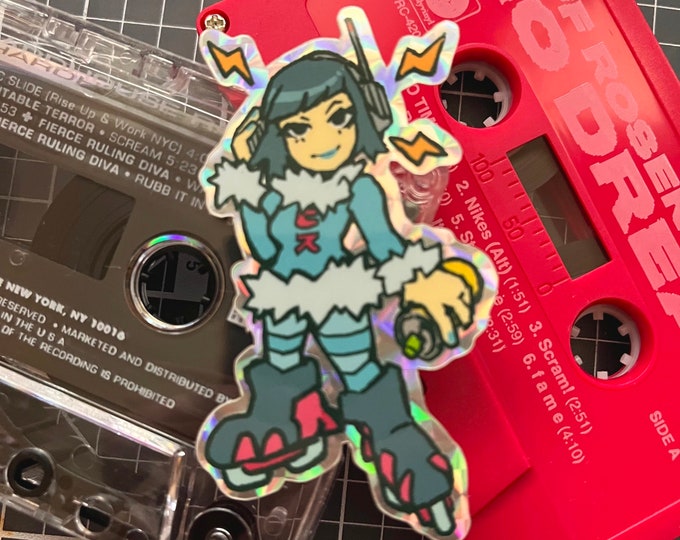 Mew Jet Set Radio Holographic Sticker - Etsy