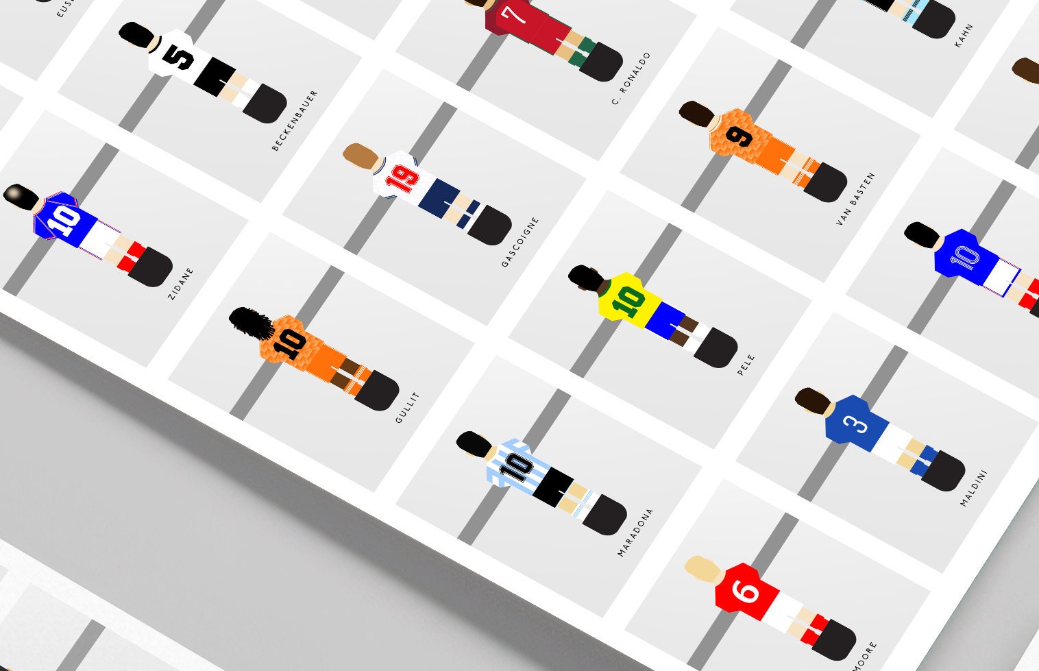 Football Legends Wall Art Foosball Print - Etsy