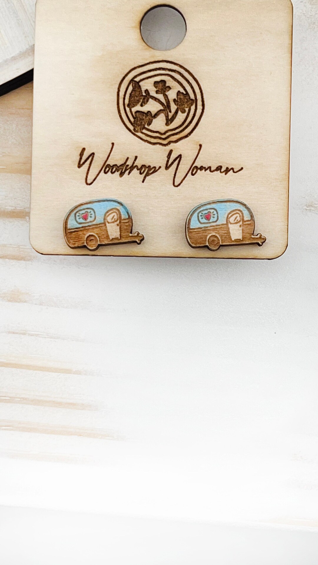 Retro Camper Stud Earrings Camping Outdoor Enthusiast Earring Gift for ...
