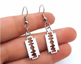 Razor Blade Earrings | Etsy