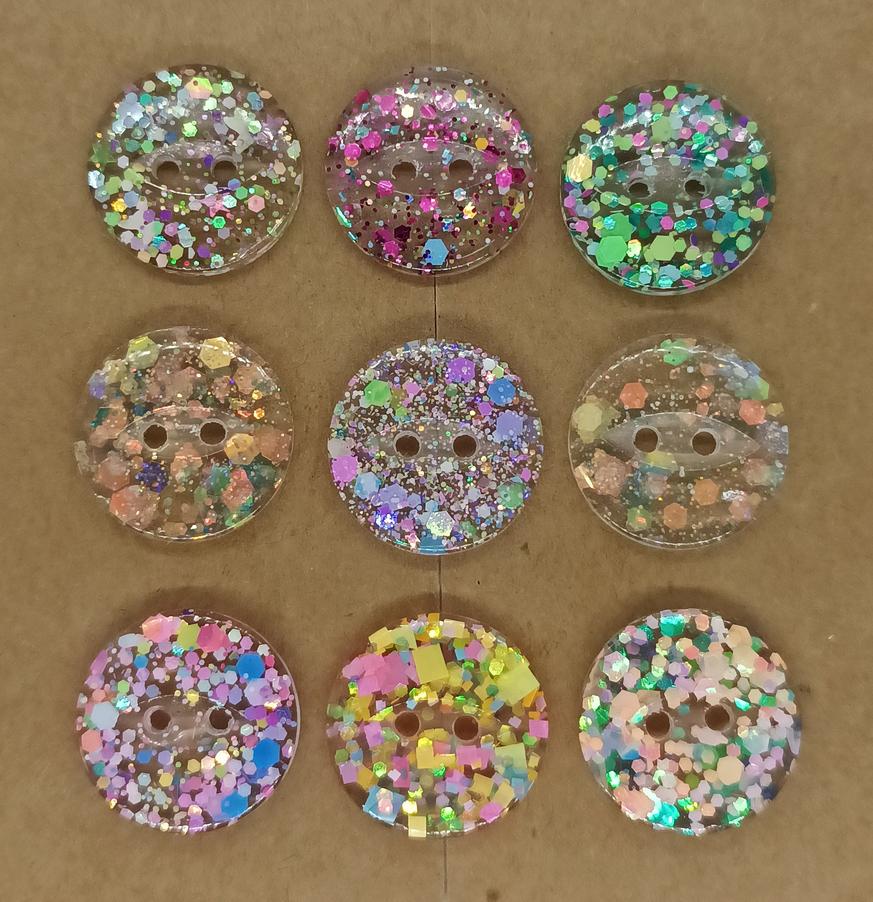 MADE TO ORDER 20mm Glitter Button Sets - Etsy