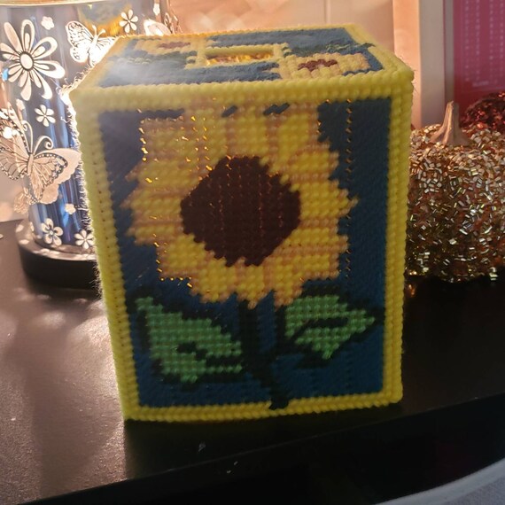 Sunflower Tissue Box Cover | Etsy