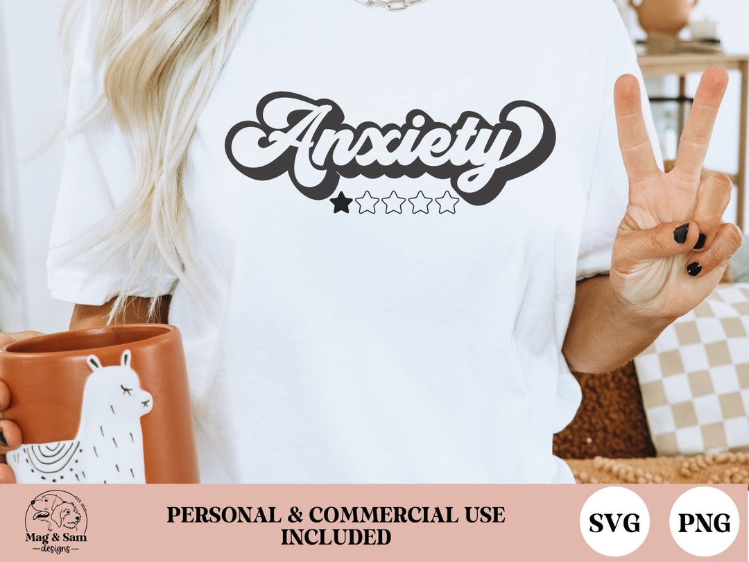 Anxiety Svg Anxious Svg Anxiety 1/5 Star Svg Mental Health - Etsy
