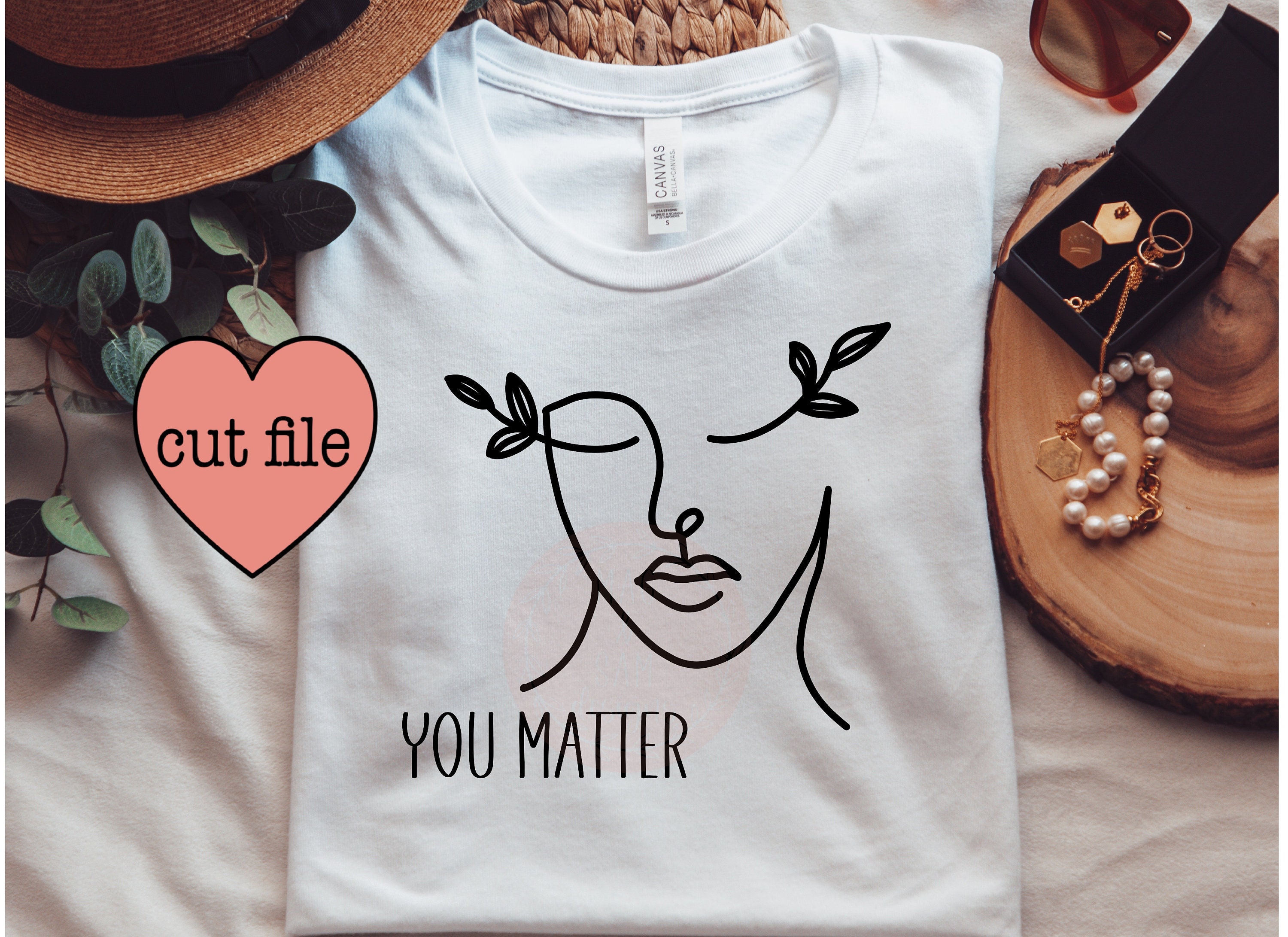 You Matter SVG Woman Face SVG line art positive svg mental | Etsy