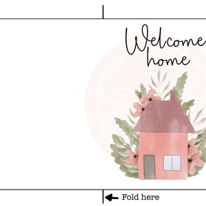 Welcome Home Printable Card New Home Printable Card | Etsy