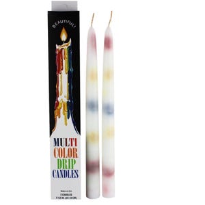 Multi Color Drip Candles - Etsy