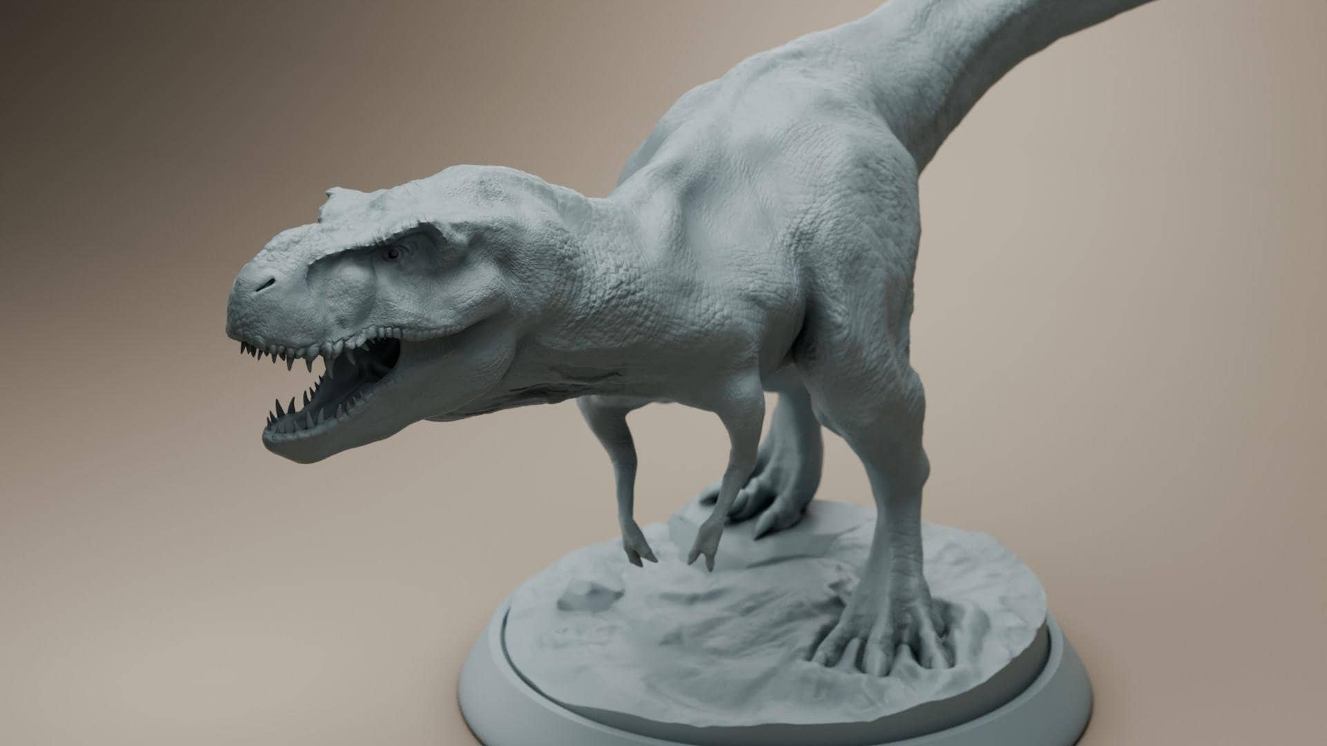 Dinosaur T-rex Printable 3D Model - STL File, Jurassic Park Miniature ...
