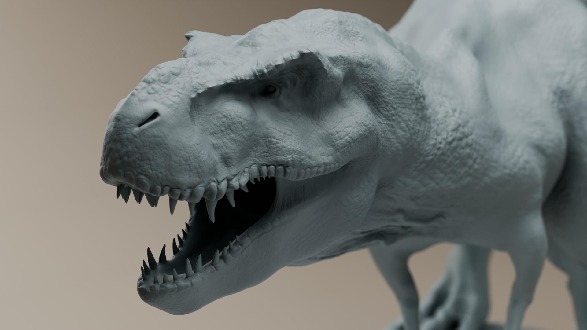 Dinosaur T-rex Printable 3D Model - STL File, Jurassic Park Miniature ...