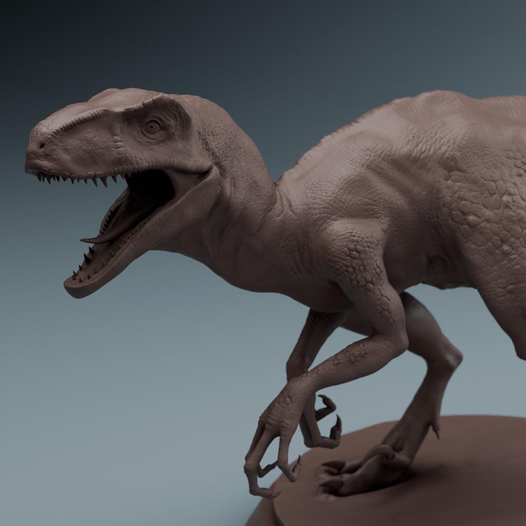 Velociraptor Dinosaur STL File: Jurassic Park Miniature (digital ...