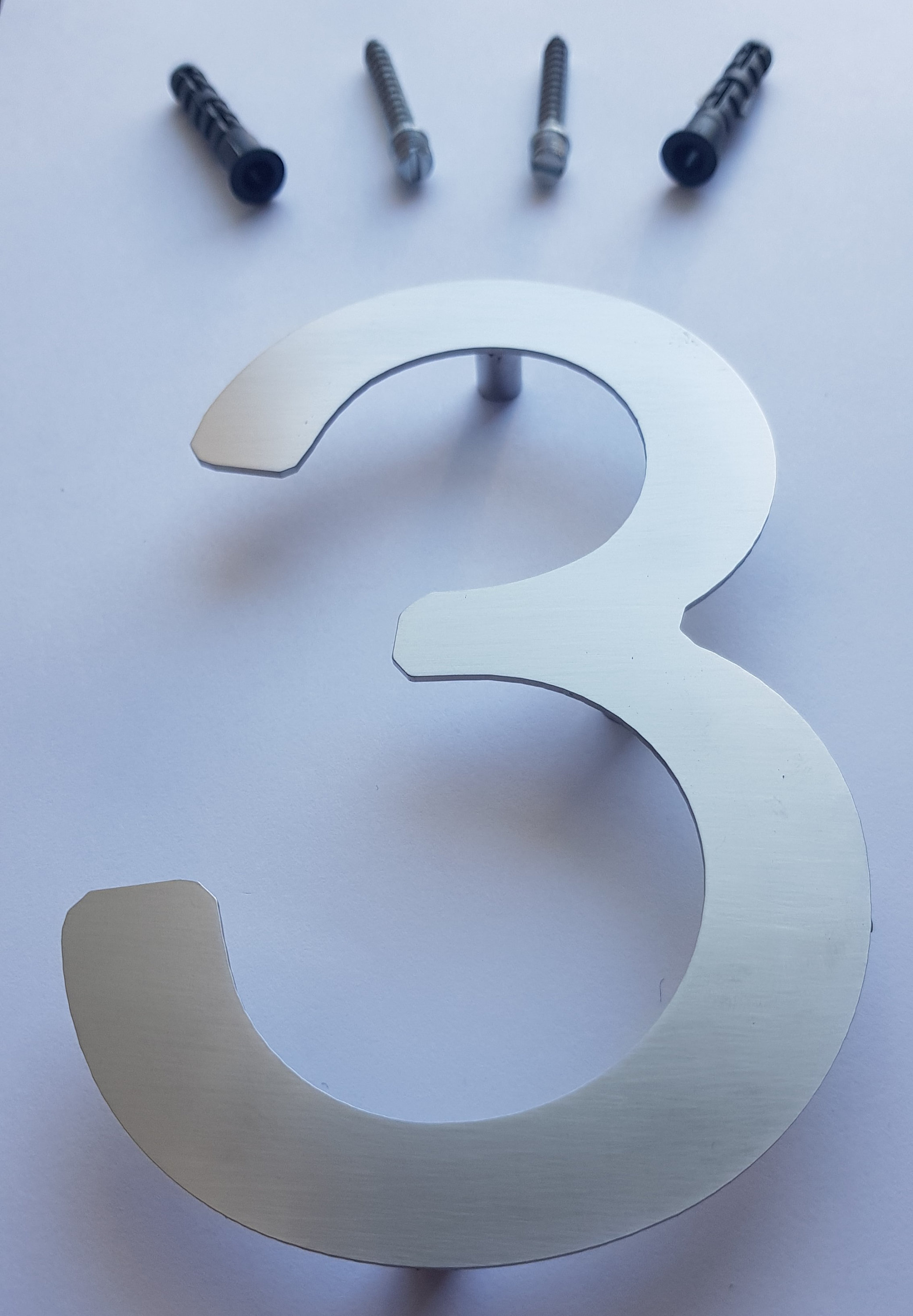 Stainless Steel House Numbers With Spacer Bushes - Etsy