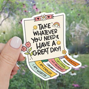 Positive Affirmation Sticky Notes Sticker I Am Enough Sticker Mental ...