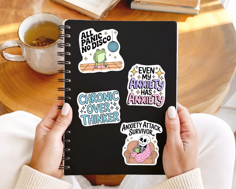 Cute but Anxious PNG Bundle, Trendy PNG Bundle, Funny Girly Mental ...