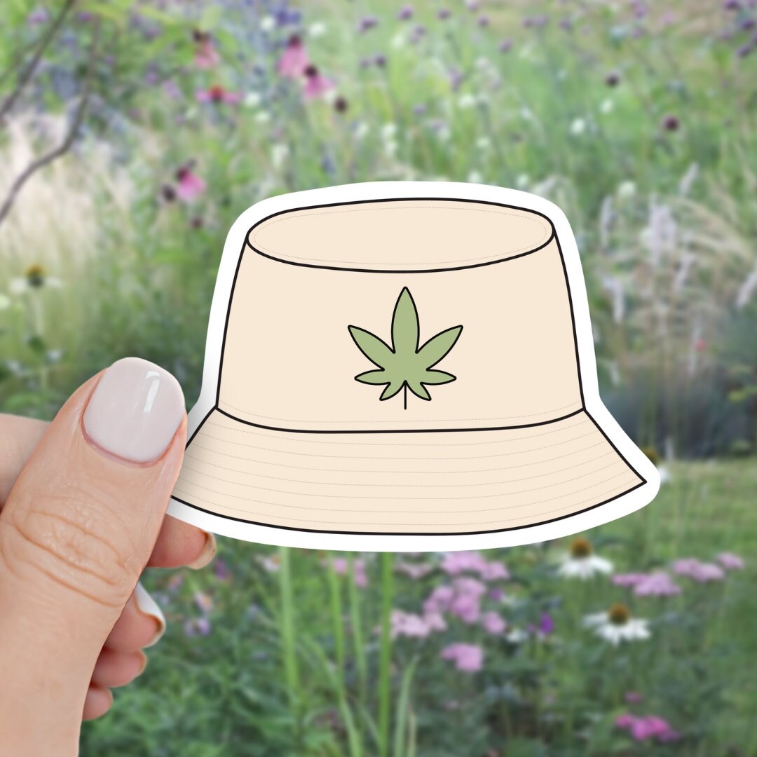 Weed Bucket Hat Stoner Sticker Pothead Water Bottle Sticker Pot Leaf ...