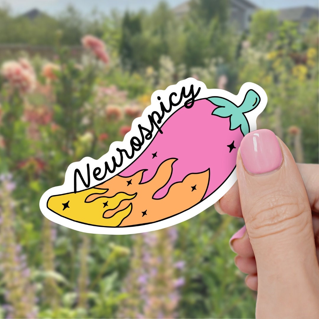 Neuro Spicy Sticker Neurodivergent Sticker Mental Health Awareness ...