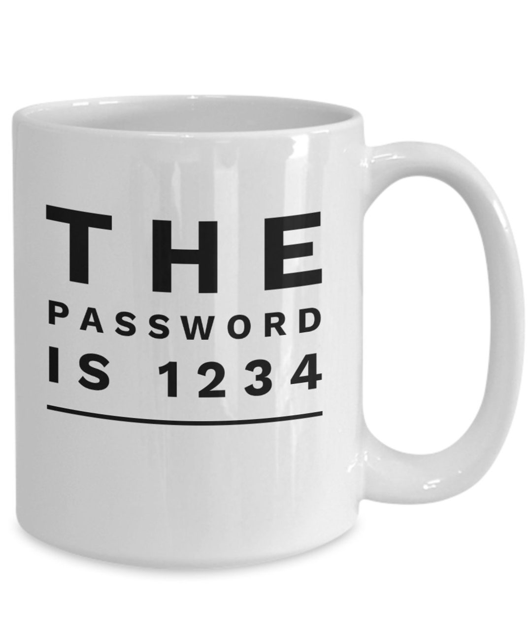 The Password Is 1234 Funny coffee mug code games Sarcastic - Etsy France