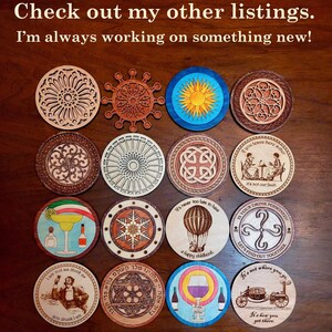 Hebrew L'chaim Waterproof Wooden Coasters Toast to Life Set of 6 ...