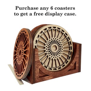 Gothic Waterproof Wooden Coaster, Original, Cathedral Rose Window ...