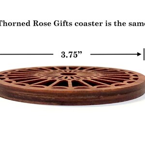 Gothic Waterproof Wooden Coaster, Original, Cathedral Rose Window ...