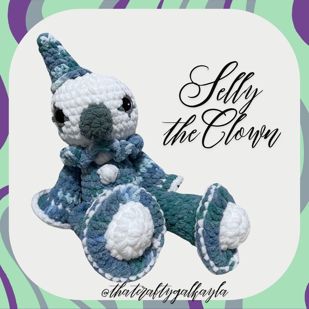 Amigurumi Clown Pattern, Crochet Clown Pattern, Selly the Clown, Clown ...