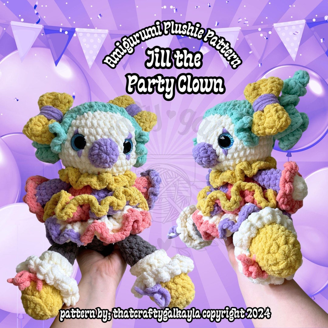 Crochet Clown Pattern, Amigurumi Clown Pattern, Crochet Clown Pattern ...