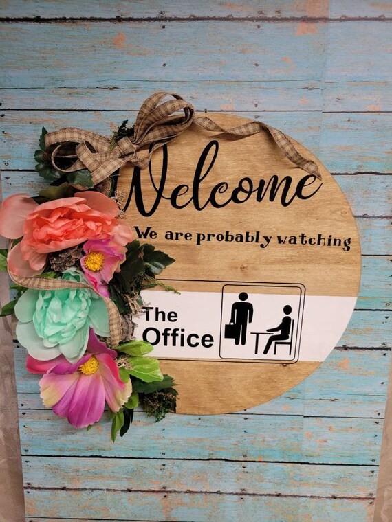 The Office WELCOME sign. Show your company what they can | Etsy