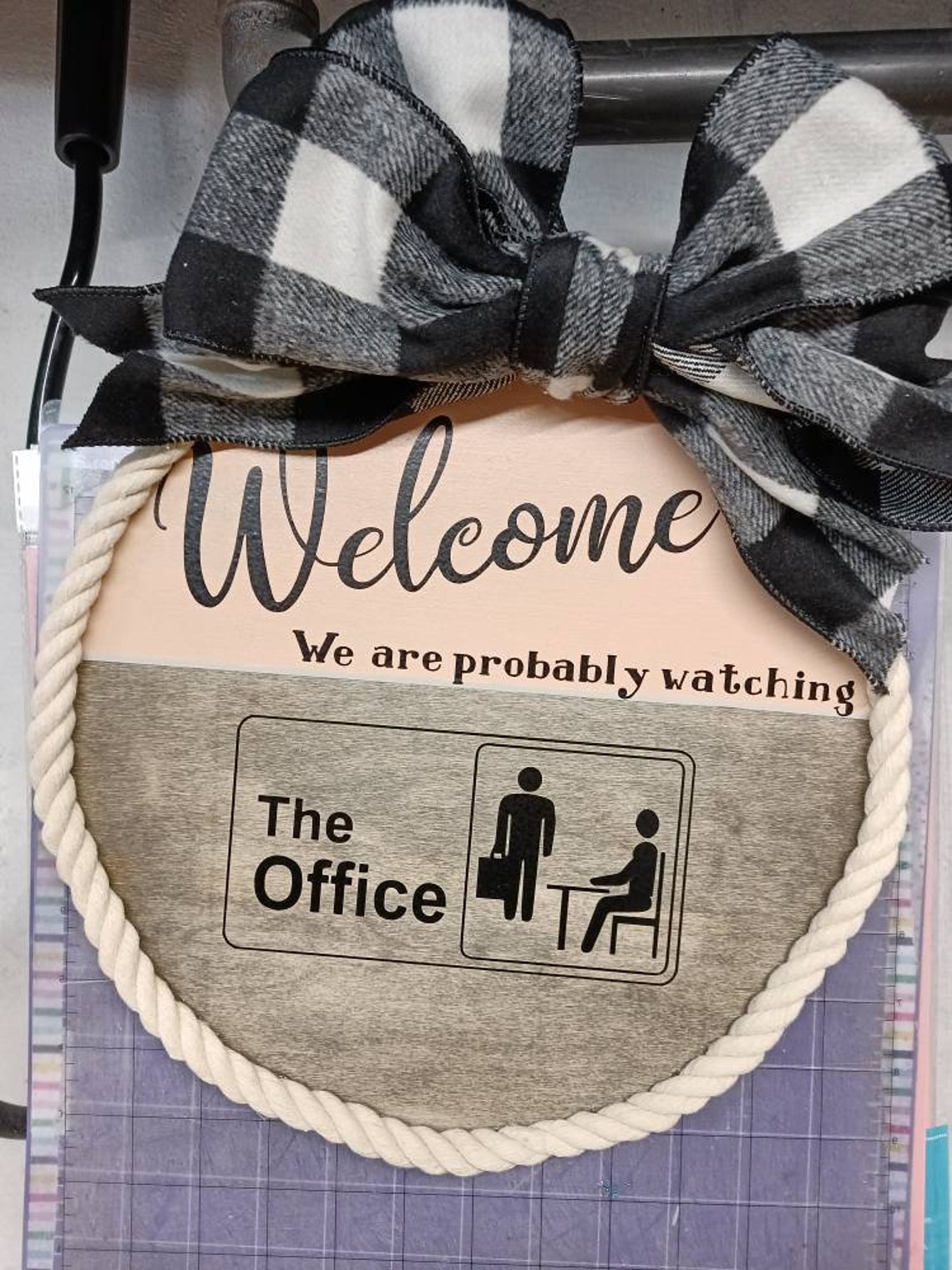 The Office WELCOME sign. Show your company what they can | Etsy