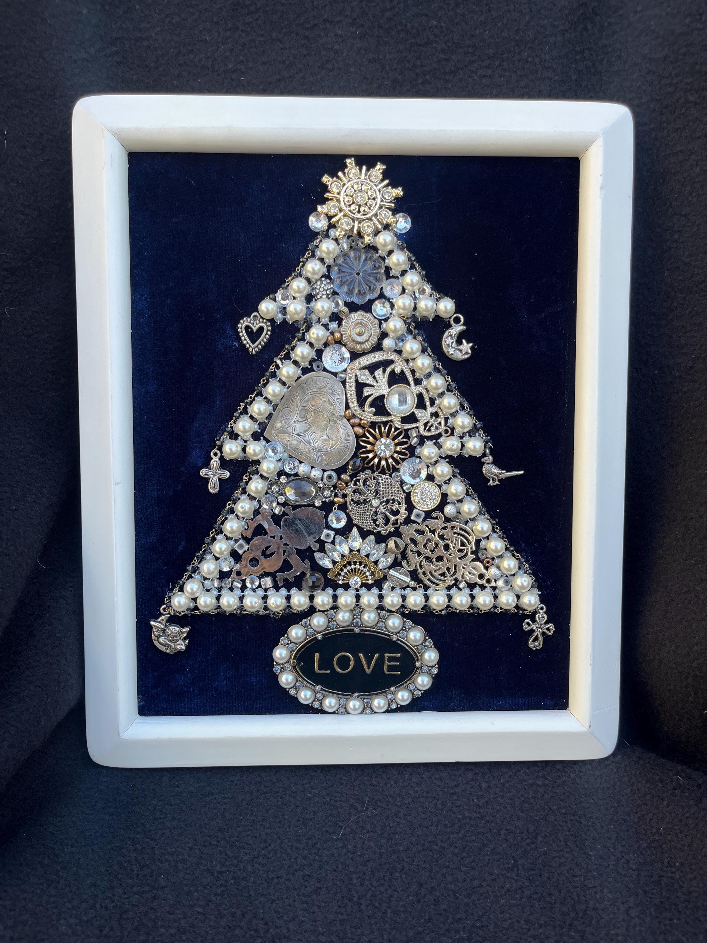 One of A Kind Handmade Upcycled Christmas Xmas Tree Frame Holiday Decor ...