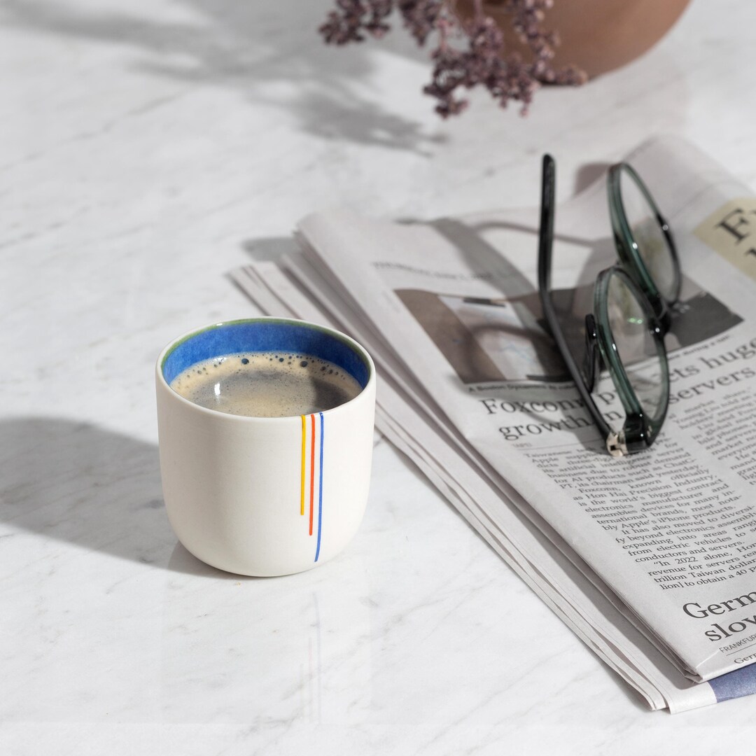 Handmade Porcelain Espresso Cup: Modern Ceramic Coffee Mug - Etsy