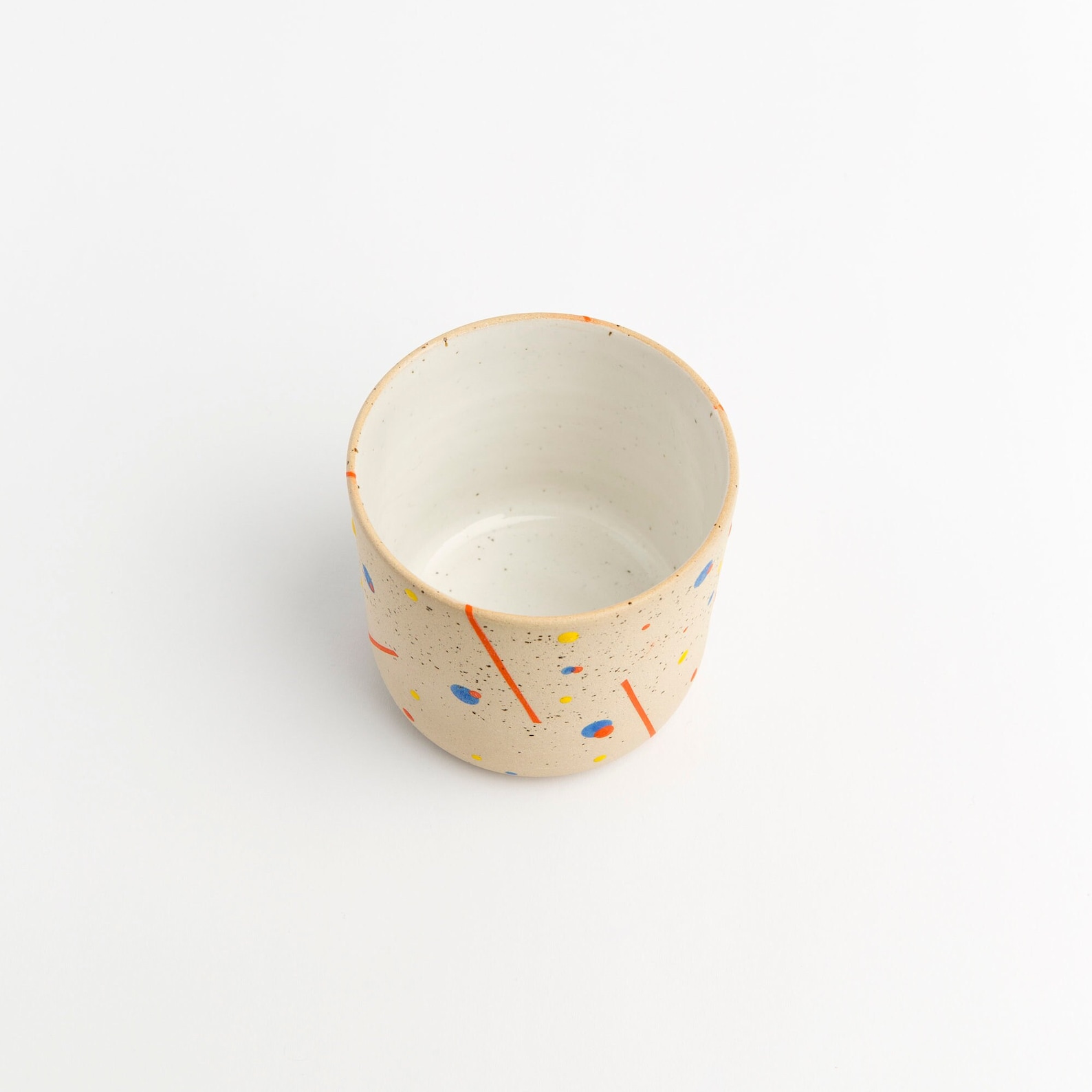 Handmade Geometric Pottery Mug: Speckled Clay Stoneware Cup - Etsy