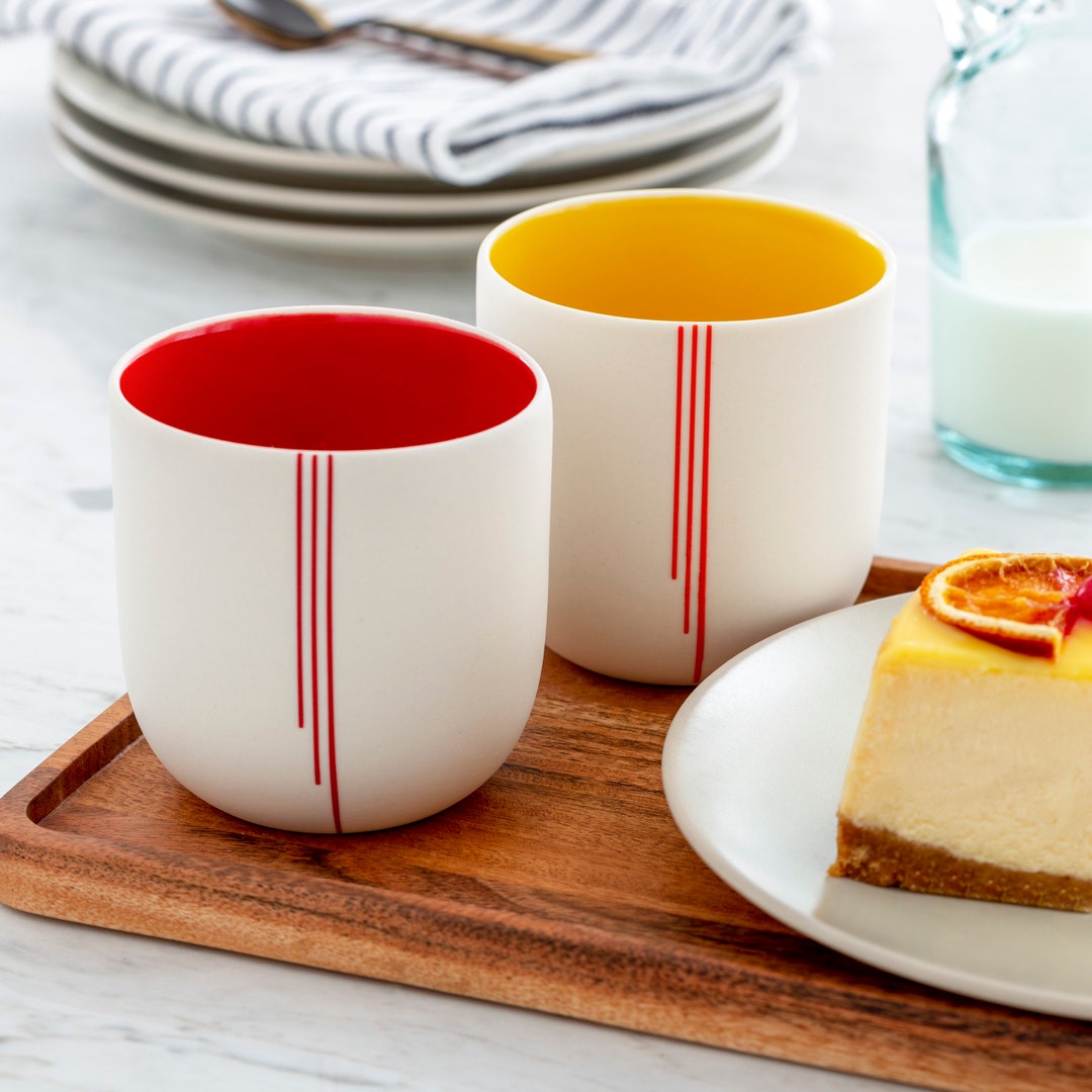 Hand Painted Ceramic Coffee Mug: Modern Pop Color Design, 11oz - Etsy
