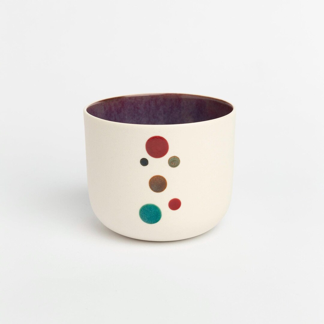 Handmade Porcelain Dottie Cup: Polka Dot Ceramic Coffee Tea Cup - Etsy