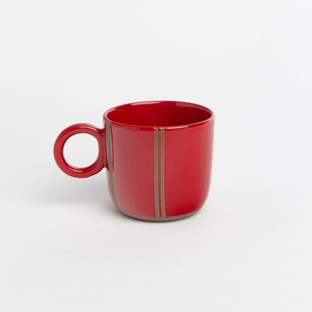 Artisan Red Pottery Espresso Cup: Handmade Ceramic Drinkware - Etsy