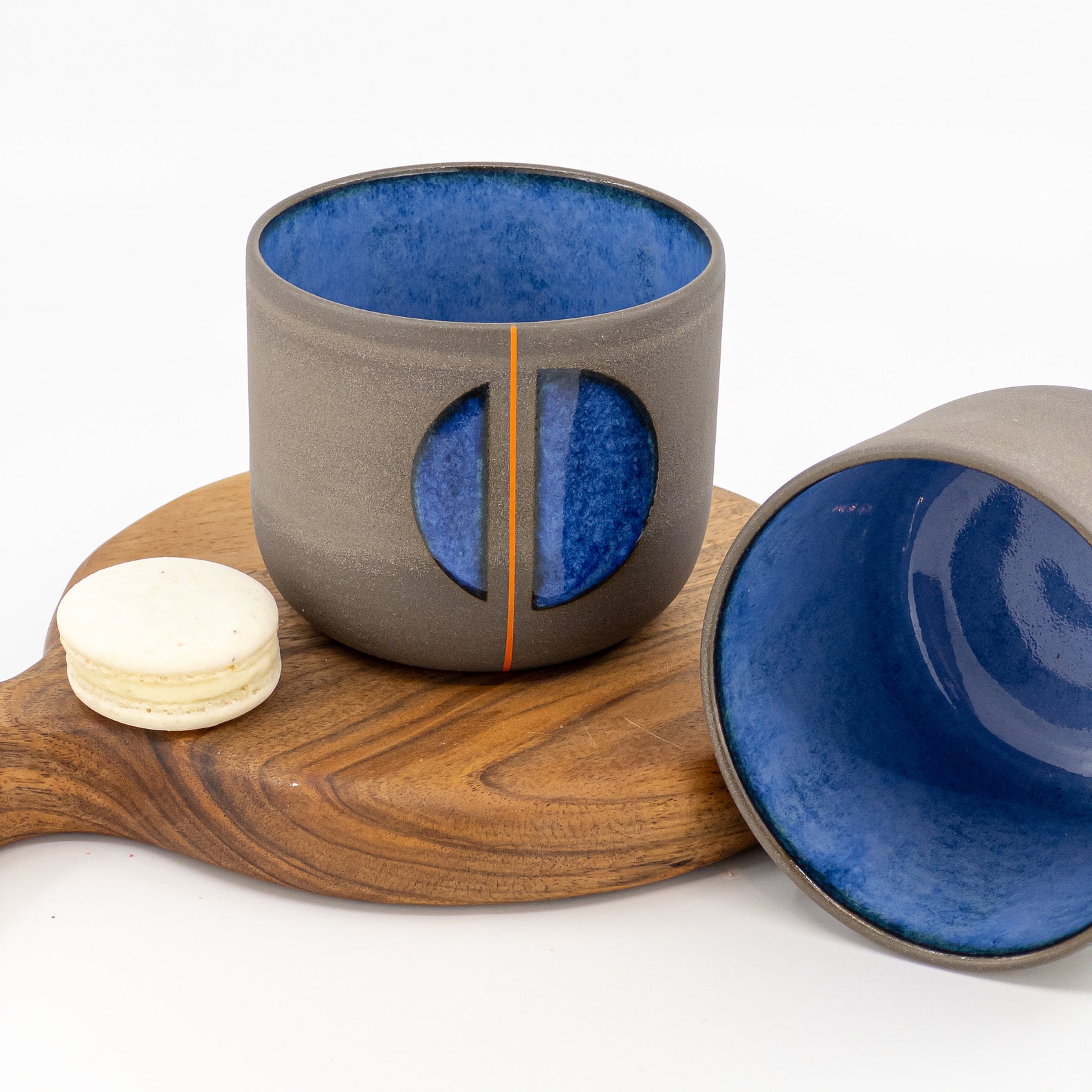 Handmade Ceramic Coffee Mug: Wheel Thrown Stoneware, Artistic Design - Etsy