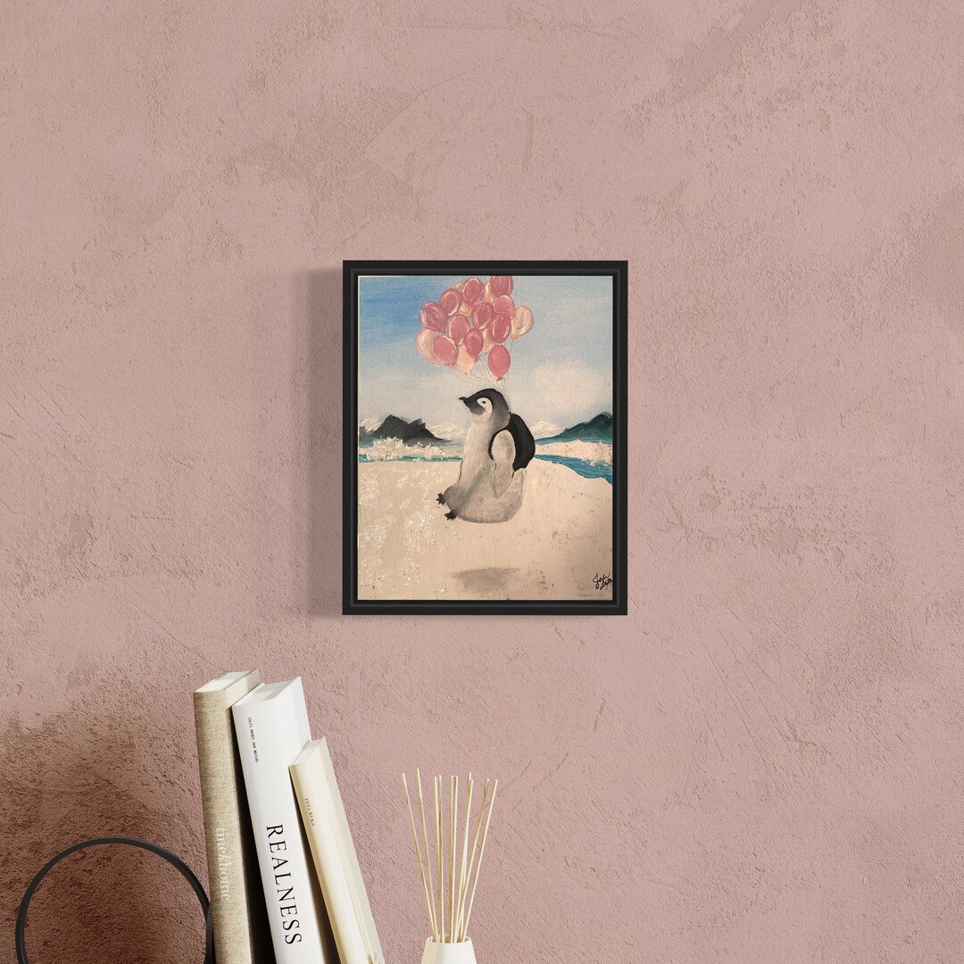 Baby Penguin Texture Painting - Etsy