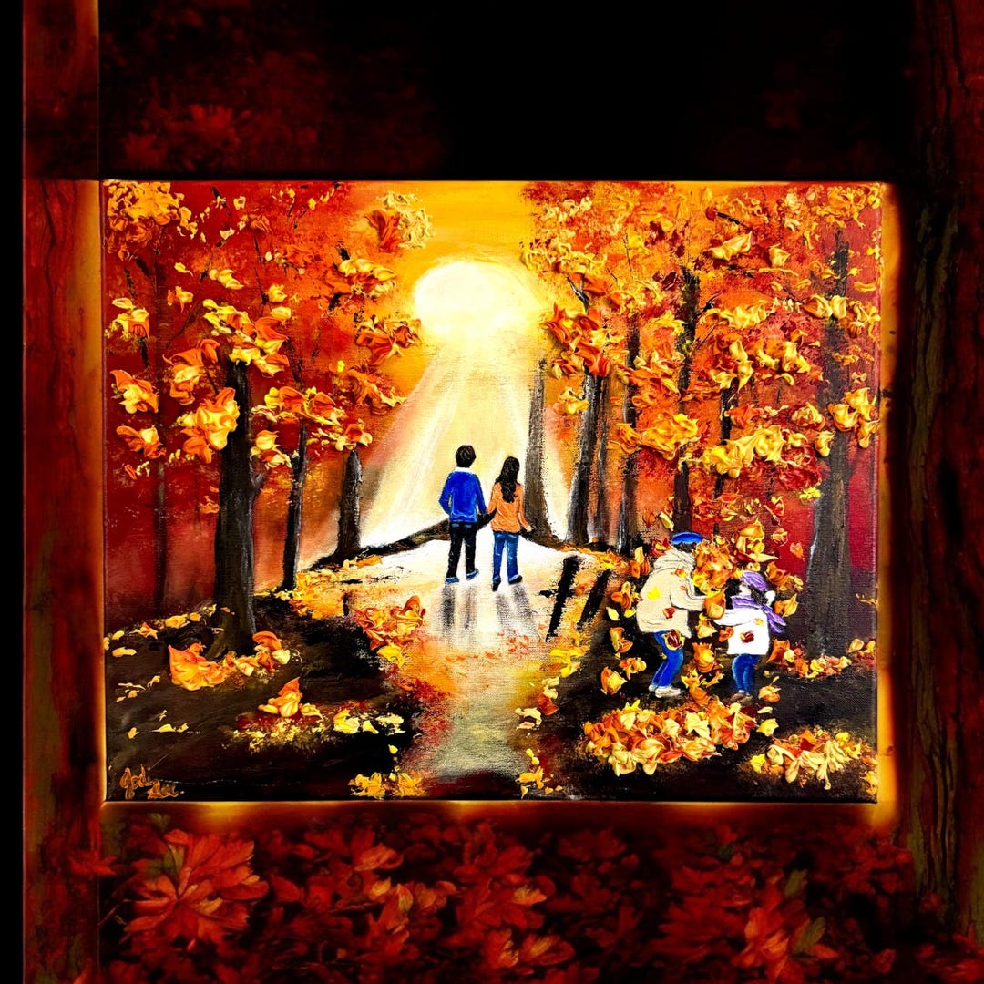 Original Textured Fall Themed Artwork - Etsy