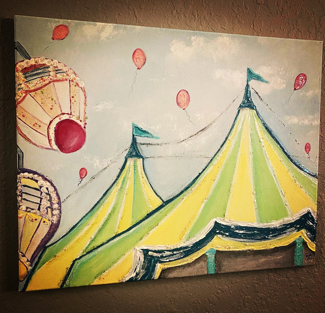Original Circus/carnival Painting - Etsy