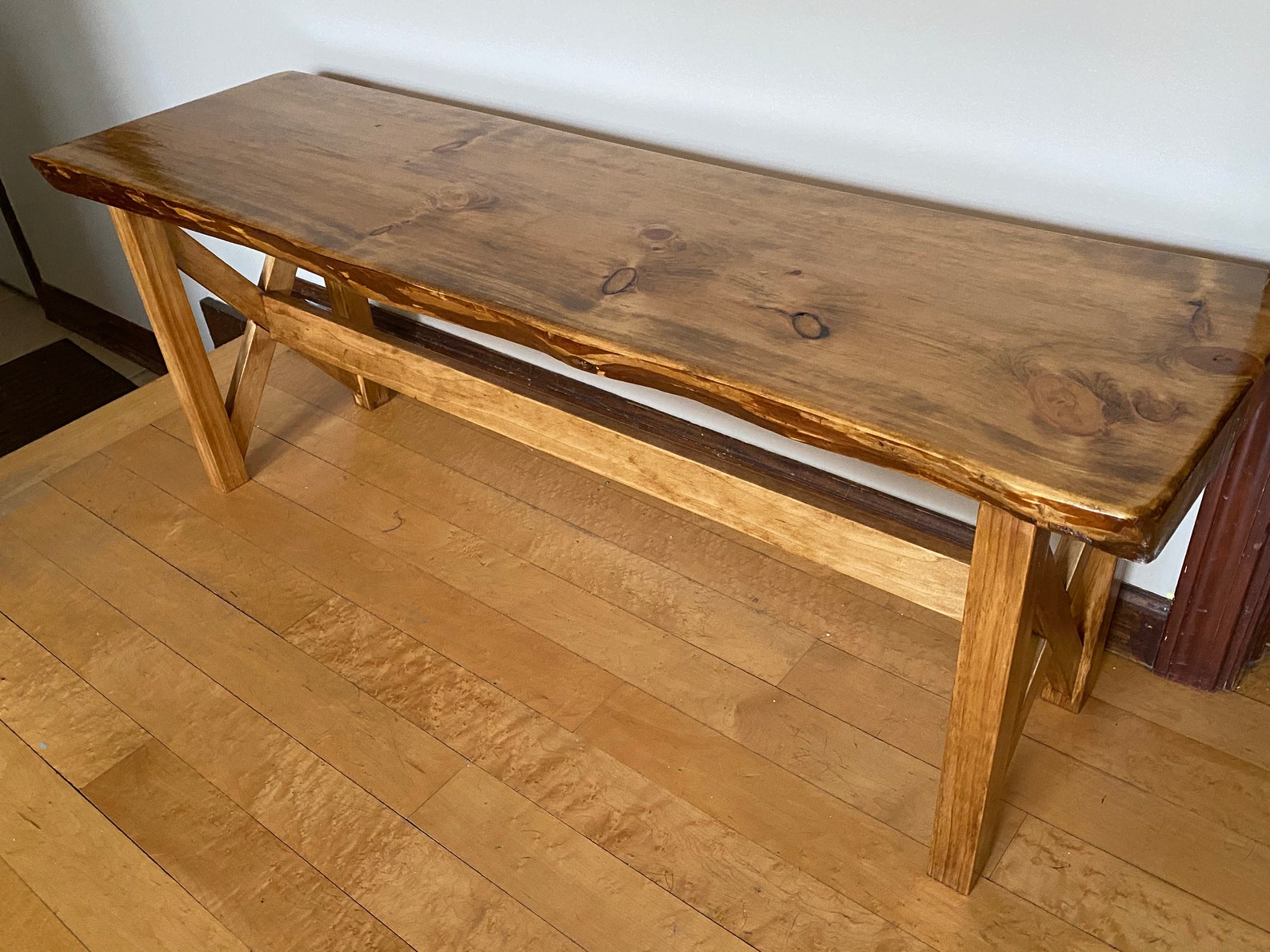 Live-edge Bench - Etsy