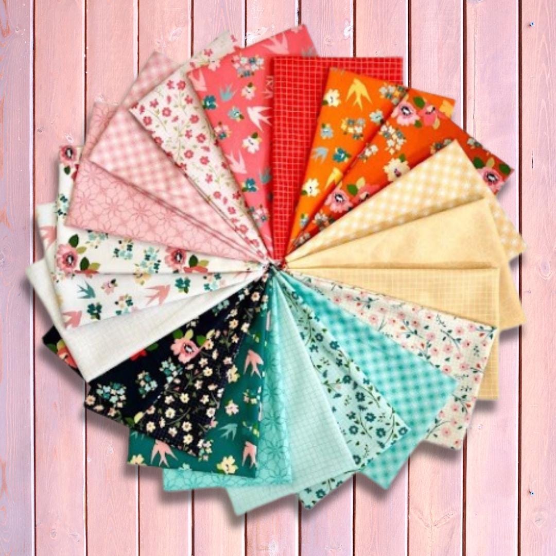 Treasured Threads | Charm Pack | Modern Floral Cotton Fabric | Amber Johnson - Poppie Cotton ...