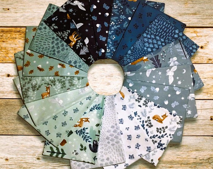 Woodland Creatures Collection | 18-piece FQ Bundle | Cotton Fabric ...