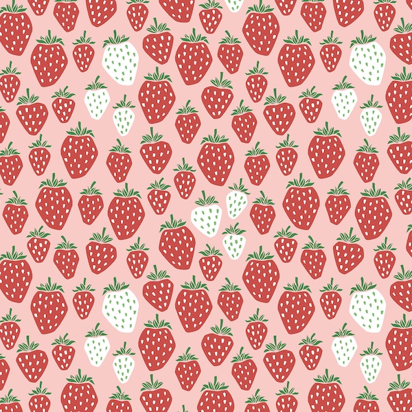Strawberry Fabric - Etsy