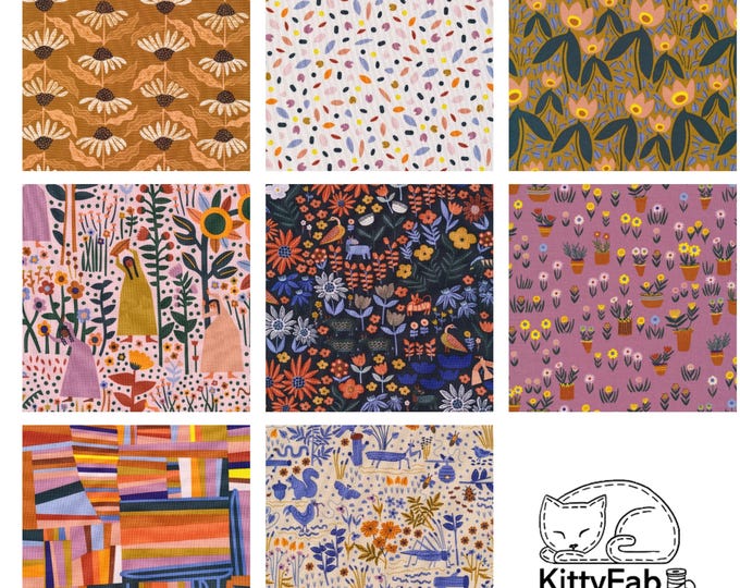 Curated Half Yard Bundle | Cloud9 | Mother Nature Crops Florals ...