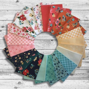 Treasured Threads by Amber Johnson 21 Piece Bundle Cotton Fabric Poppie Cotton Patchwork ...