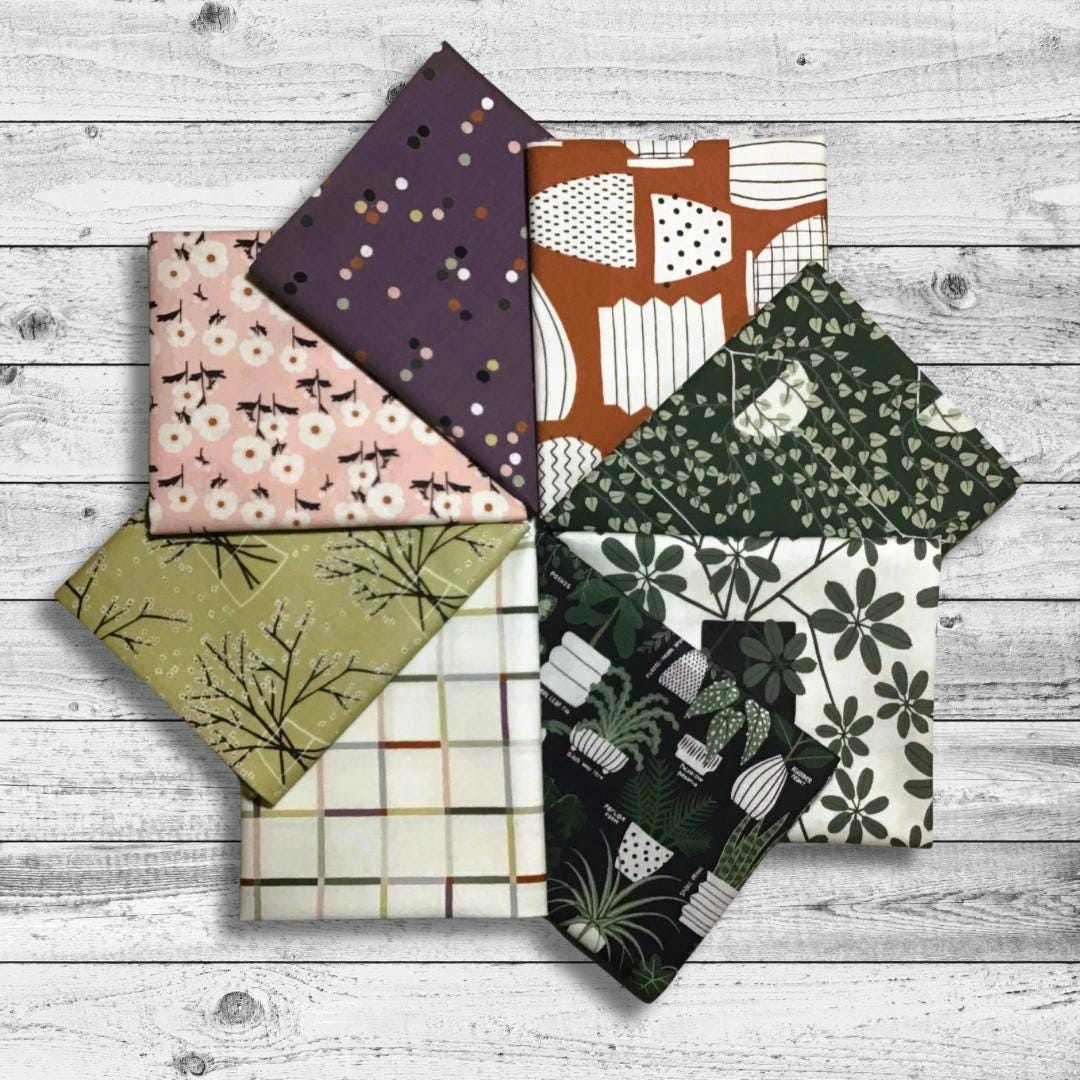 PLANTED by Betsy Siber for Cloud9 Fabrics | 8-piece Bundle | Organic Cotton Fabric | Plant ...