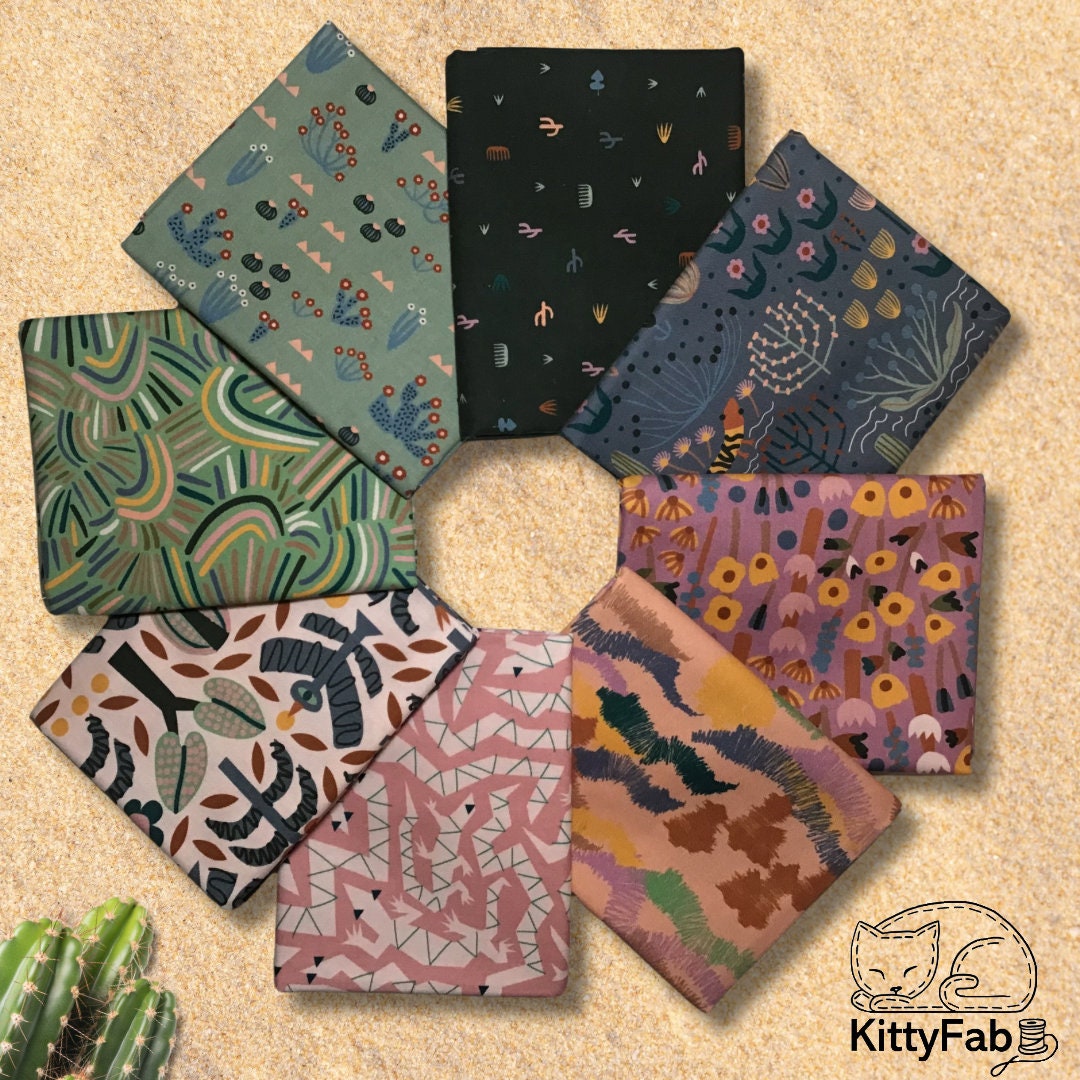 YUMA by Leah Duncan | 8 Piece Bundle | Cloud9 | Sonora Hills Desert Cactus Lizards Florals ...
