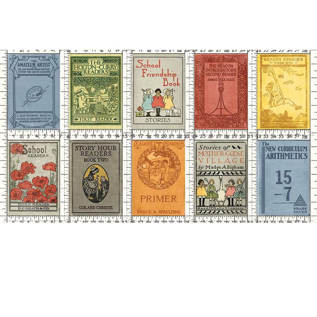 Old School | School Books - Panel of 10 Vintage Book Covers | CD14962 ...