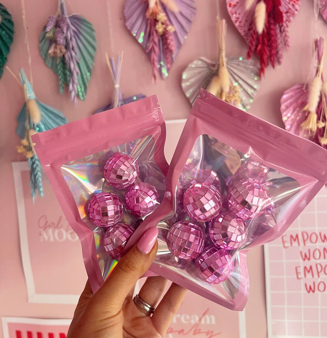 Pink Mini Disco Balls Silver Mini Disco Balls Cupcake / Cake ...