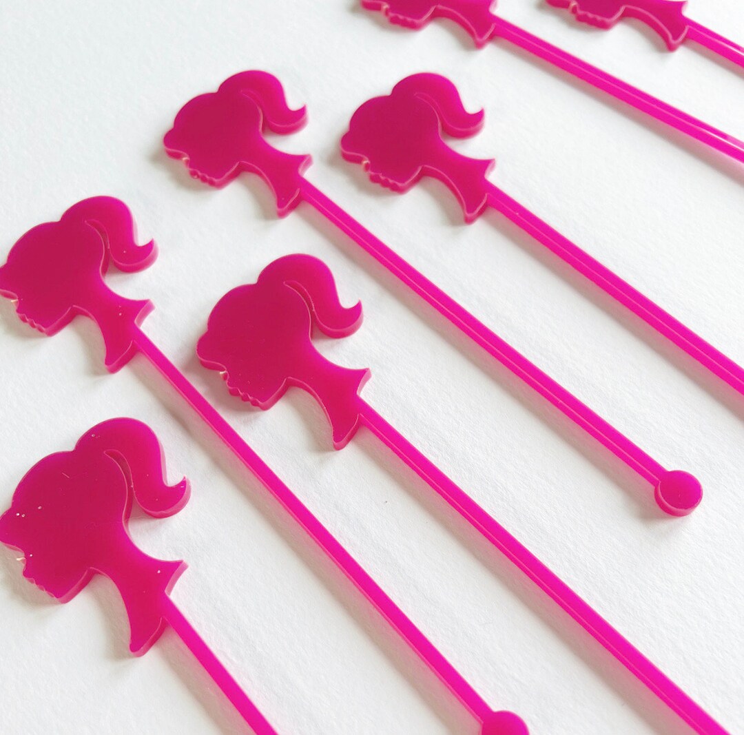 Bulk Order Barbie Cocktail Drinks Stirrer Acrylic Drink Stirrer Barbie ...